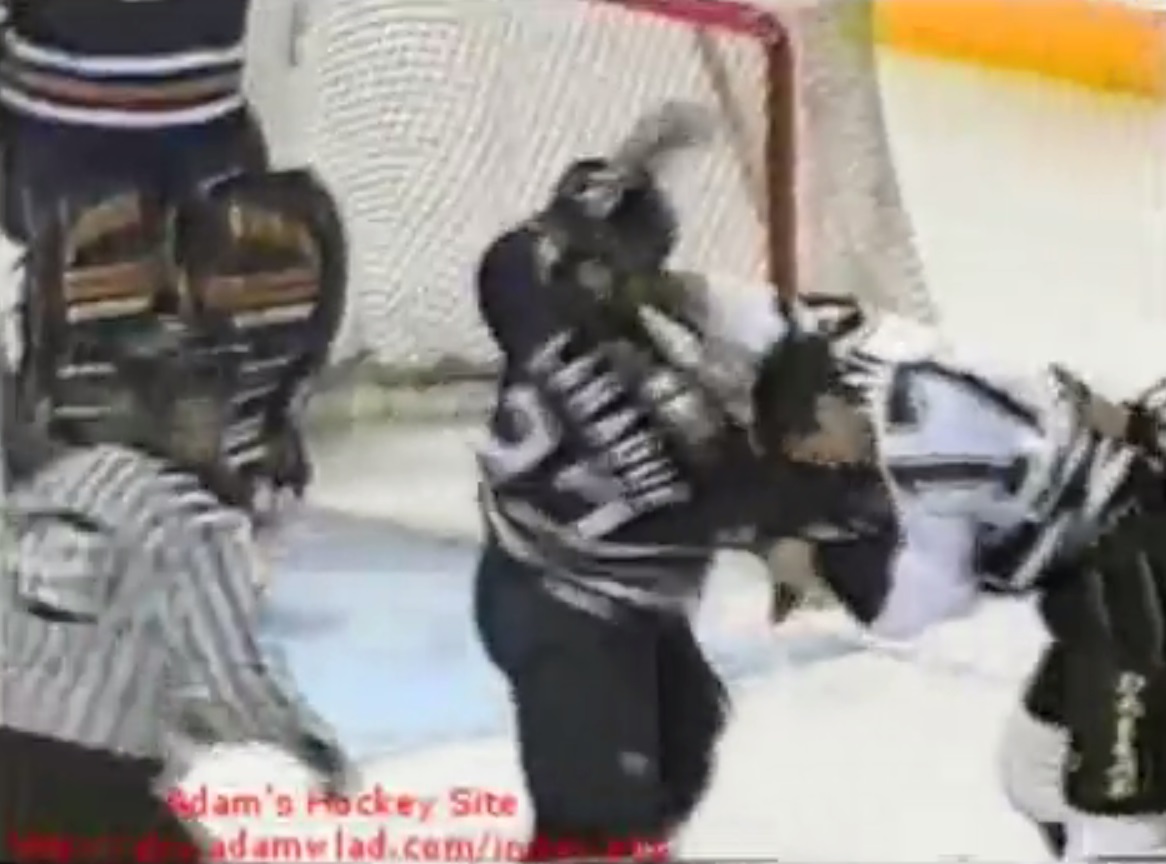 Georges Laraque vs. Brent Severyn, February 15, 1999 - Edmonton Oilers ...