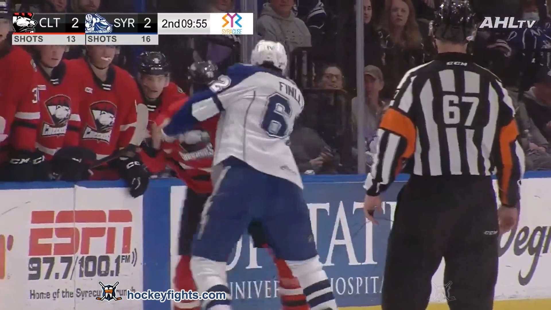 Dominic Franco vs. Jack Finley, February 04, 2023 - Charlotte Checkers ...