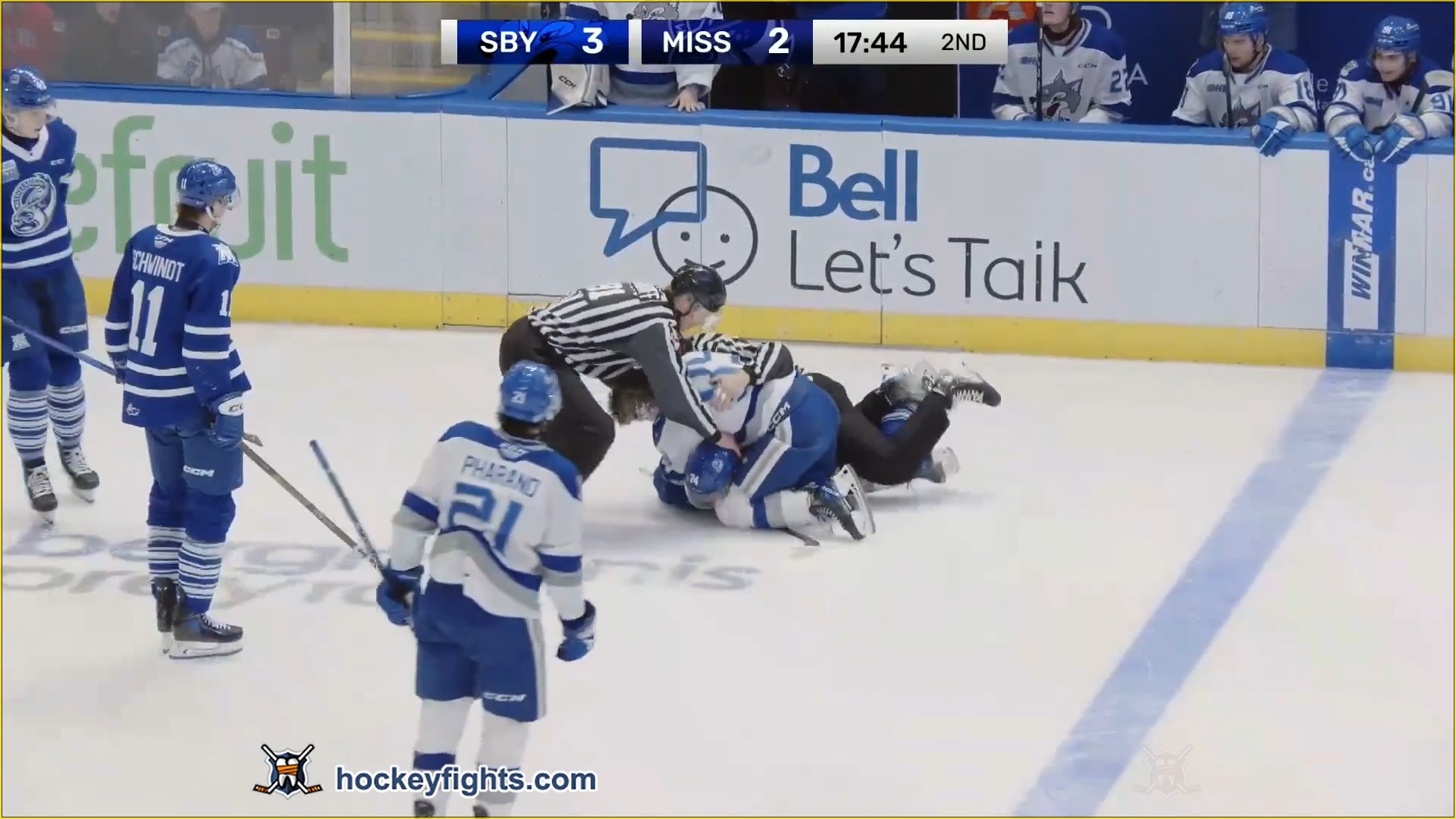 Nathan Villeneuve vs. Zander Veccia, February 11, 2023 - Sudbury Wolves ...